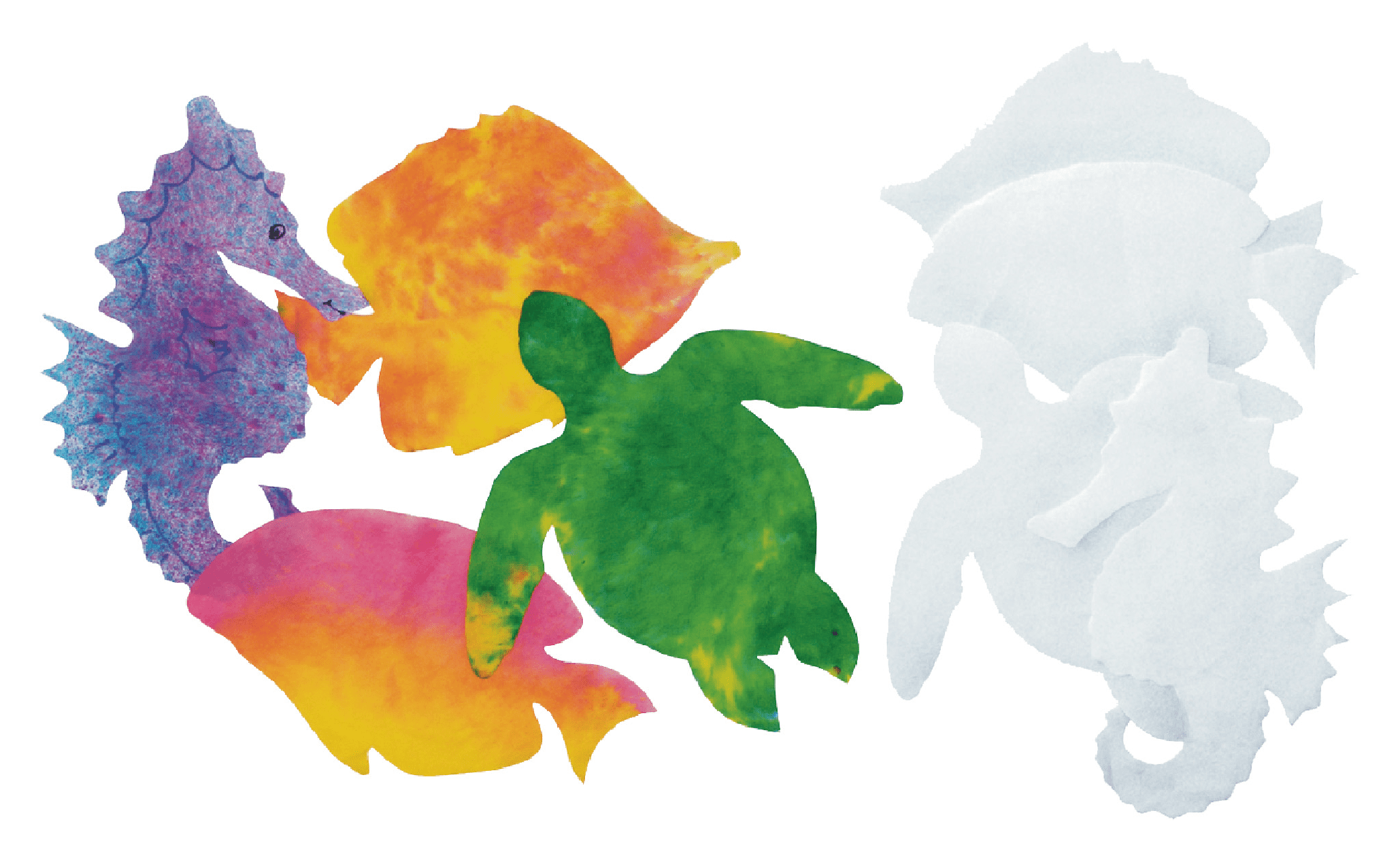 Colour Diffusing Paper Sealife Shapes - Rolf Education